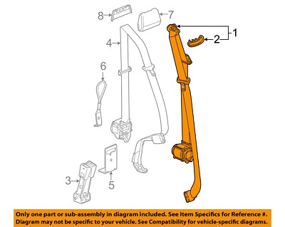 GM OEM 15-17 Sierra 2500 HD Rear Seat Belts-Belt Retractor 19330748 | eBay