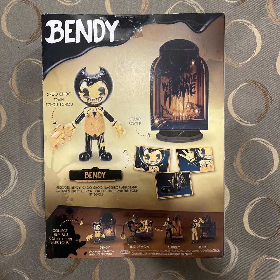 JAKKS PACIFIC BENDY AND THE INK MACHINE BENDY WITH TRAIN ACTION Figure ...