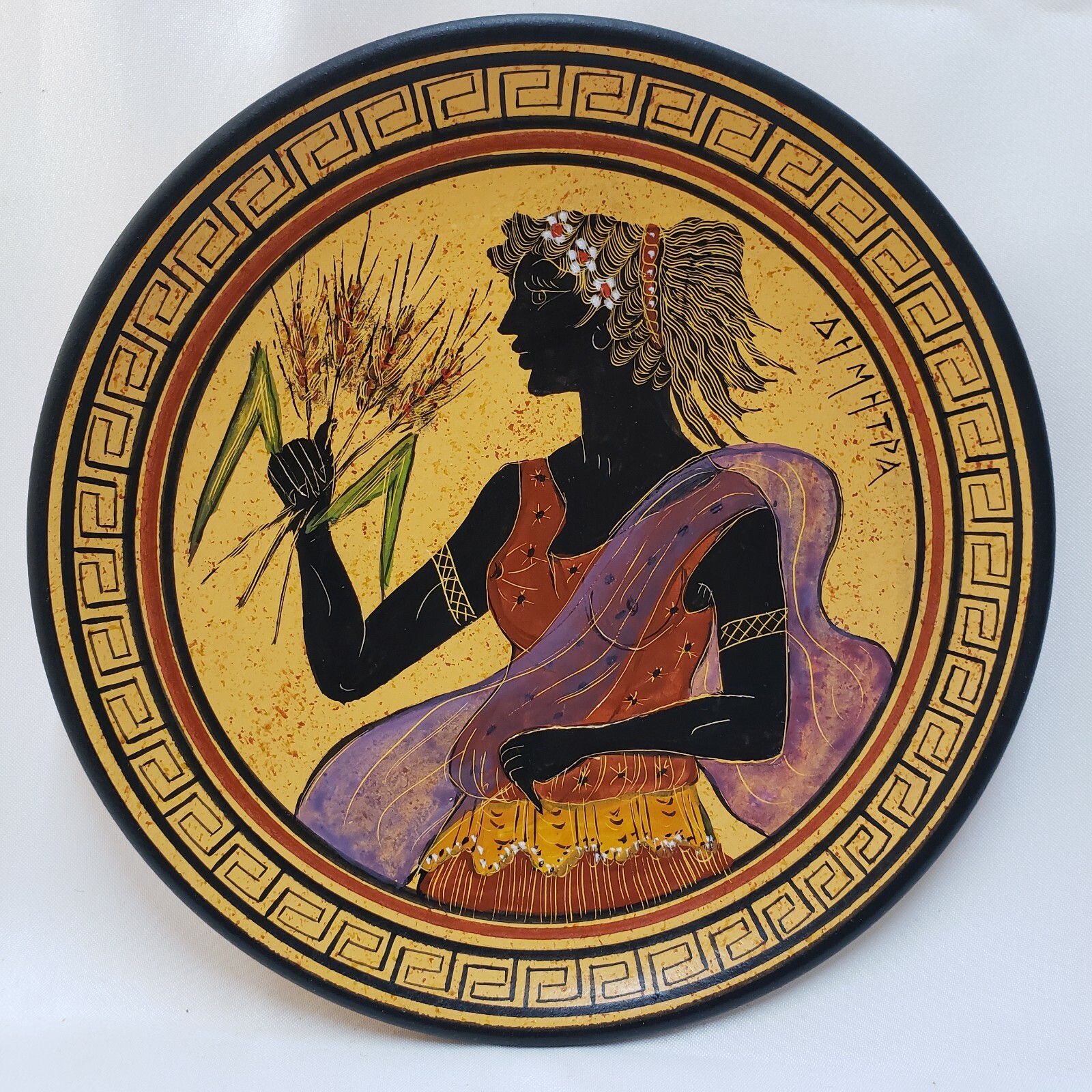 Demeter Goddess of Harvest Demetra Ancient Greek Hand Painted Art ...