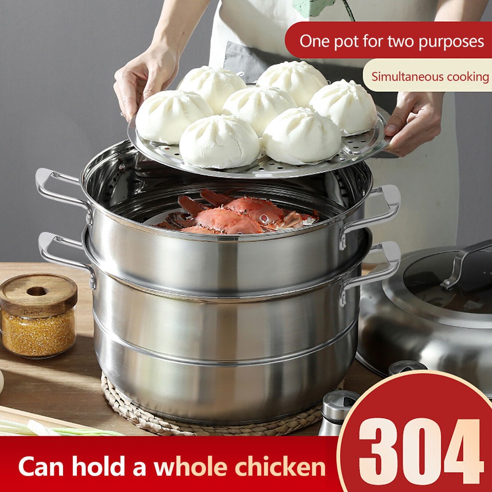 Stainless Steel 5 Tier Pot Steaming Food Steamer Cooking Cooker ...