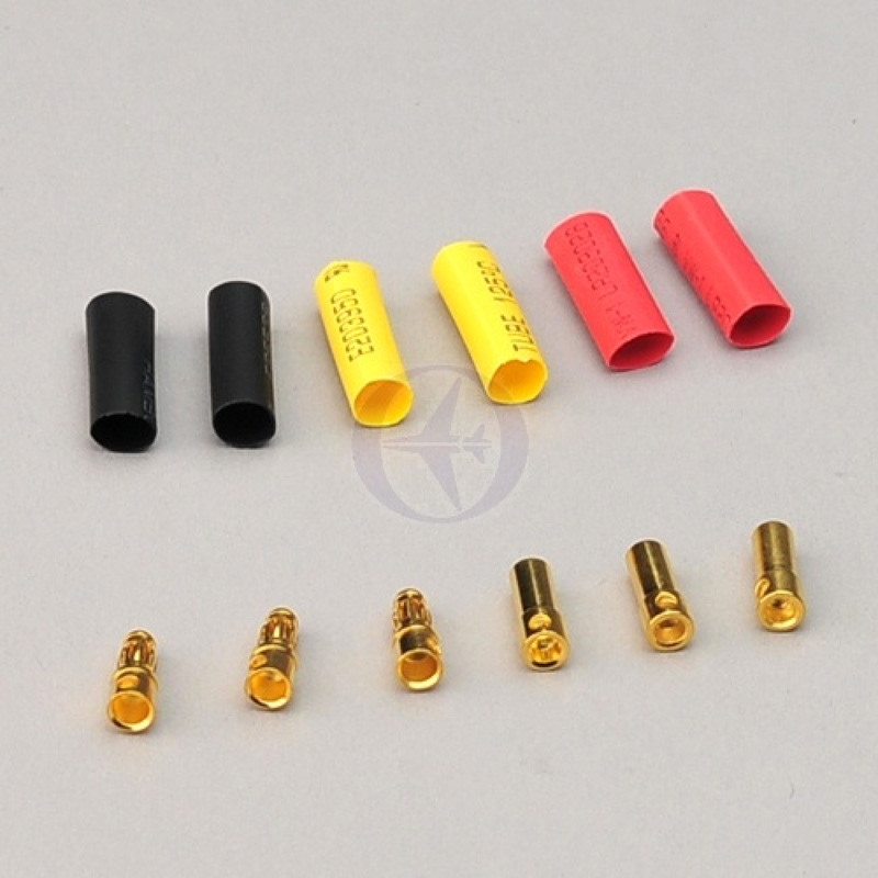 AQ0836 Thunder Tiger Gold Contact 3,5mm, Plug & Bushing (je 3x) TRA^ | eBay