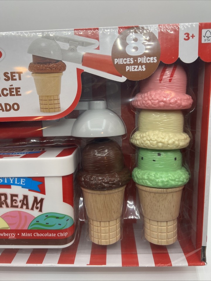 Melissa and Doug Ice Cream Scoop + Stack Cone Magnetic Play Set ...