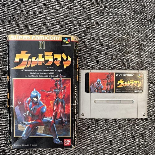 Ultraman SFC with Box Japan Video Game Retro Console Game New Japan FD ...