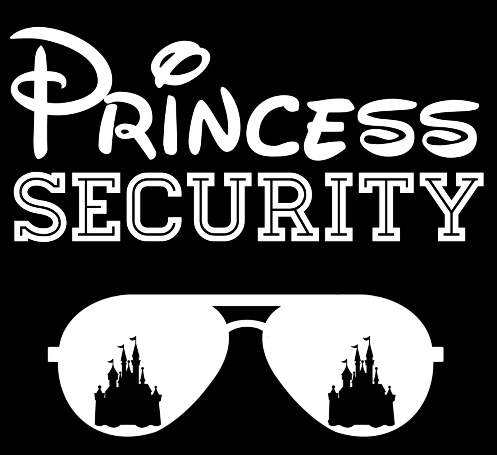 Disney Princess SECURITY with castle sunglasses Iron on Transfer | eBay
