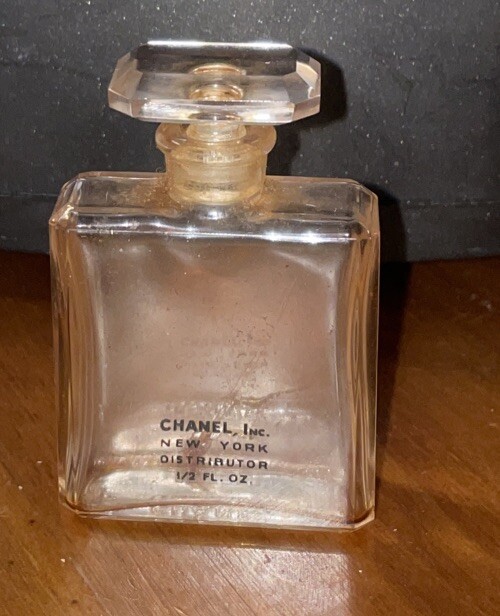 Vintage Chanel No 5 Perfume Bottle Embossed 23 CHANEL MADE IN FRANCE 1/ ...