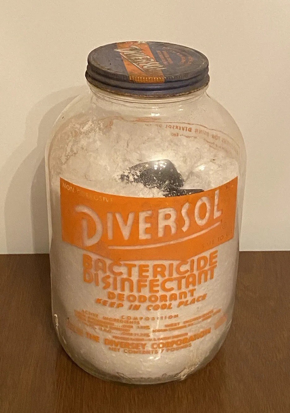 Vintage Diversey Corp. Diversol Bactericide Gallon Jar w/Lid ...