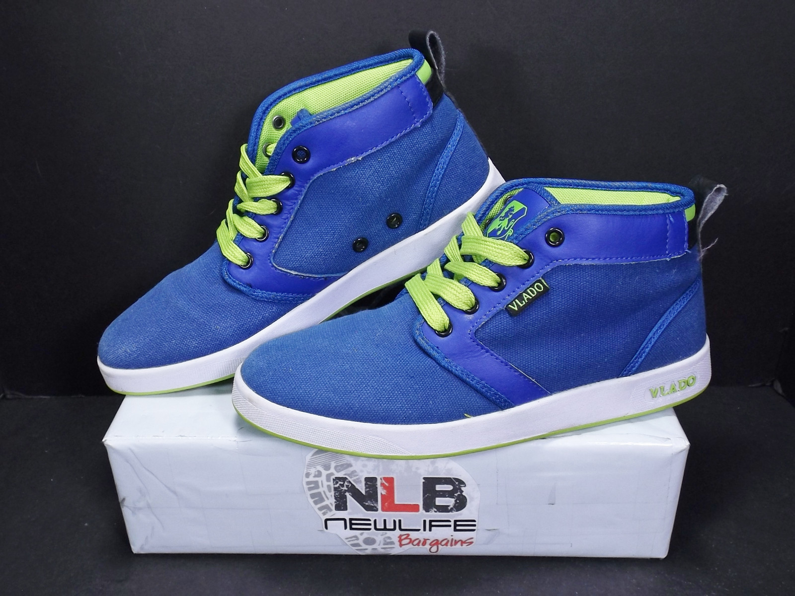 Vlado Footwear IG-1064-4-9 Spectro 4 DEEP Royal Blue/Electric Green ...