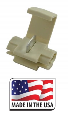 (100) QUICK SPLICE SCOTCH LOCK Instant Tap NO Wire Stop CONNECTOR 18-14 ...