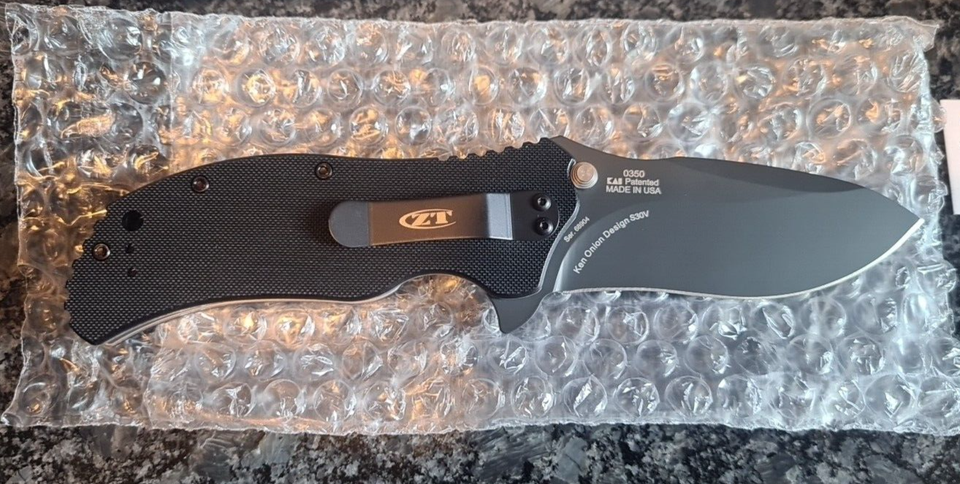 Zero Tolerance ZT Black Ken Onion G-10 G10 S30V EDC Pocket Knife 0350 ...
