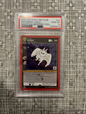 2021 MetaZoo Pin Club Nightfall 1st WHITE Mothman Alt Art Secret Rare ...