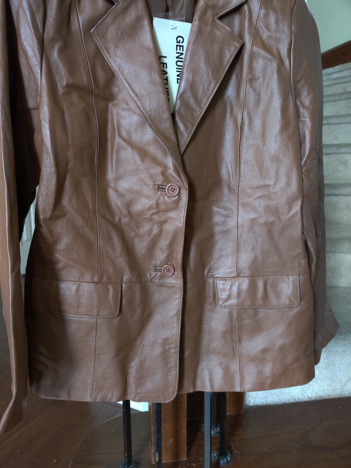 Chadwick's Women Genuine 100% Leather Jacket In Chestnut Color Size 14 ...