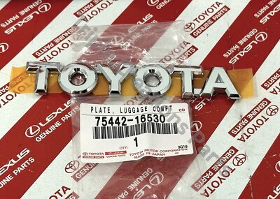 Genuine Toyota 75442-16530 "Toyota" Trunk Emblem Badge Nameplate ...