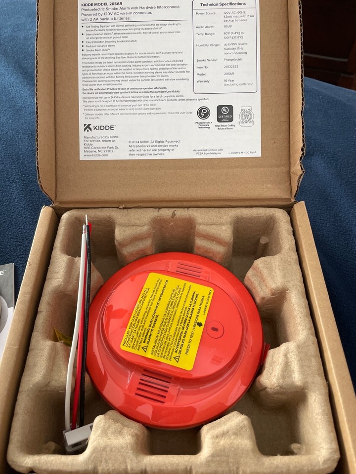 Kidde 21032825: 20SAR Photoelectric Smoke Alarm with Hardwire ...