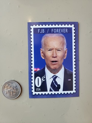 president Joe Biden ZERO CENTS stamp REFRIGERATOR MAGNET FJB LGB Lets ...