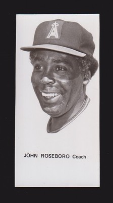 1972-74 John Roseboro ANGELS UNSIGNED 1-7/8 x 3-3/4 ORIGINAL STAFF ...