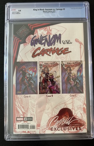 King in Black Gwenom vs. Carnage 2 Variant Cover A CGC 9.8 J Scott ...