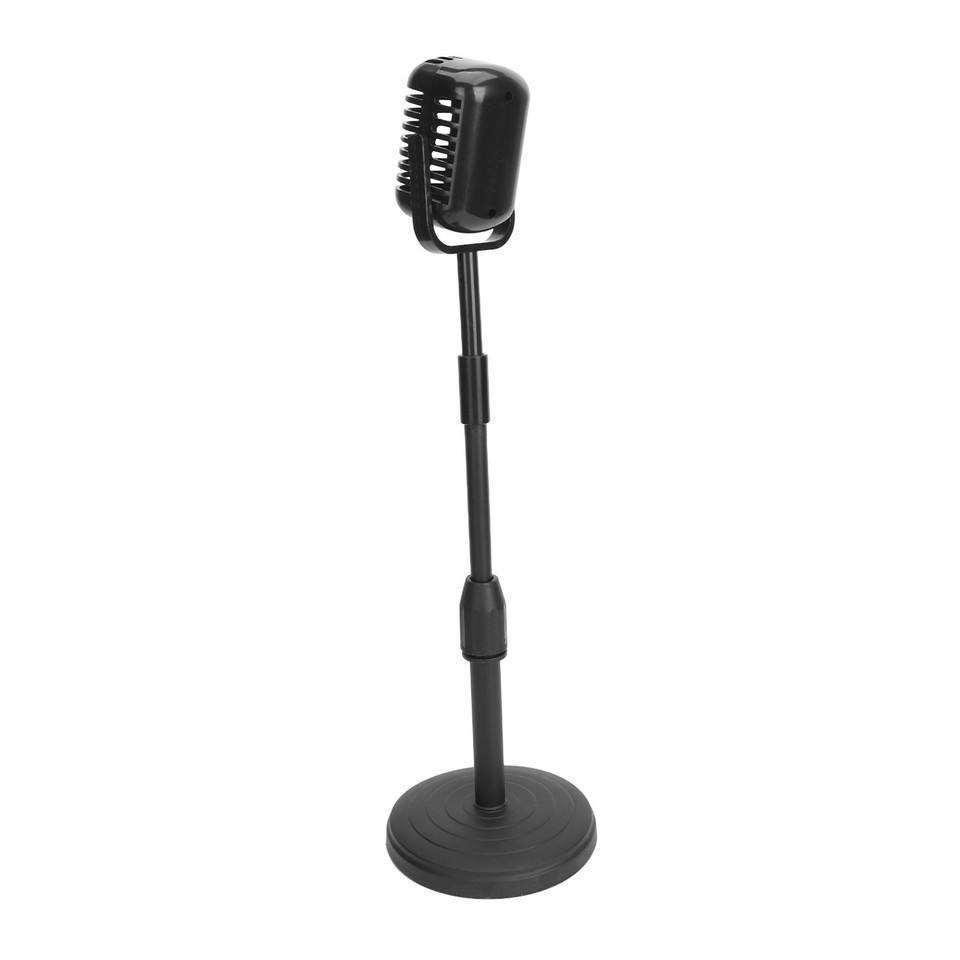 Retro Microphone Prop Fake Vintage Old Style Model With Stand Antique ...