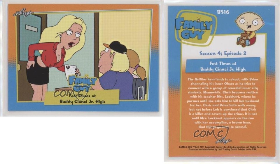 2011 Leaf Family Guy Seasons 3-5 Fast Times at Buddy Cianci Jr High # ...