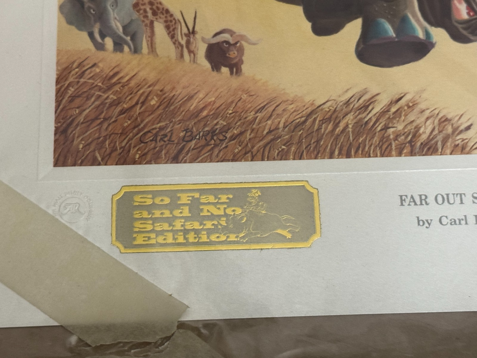 Uncle Scrooge Mcduck Another Rainbow Mini Lithograph Far Out Safari 20/ ...