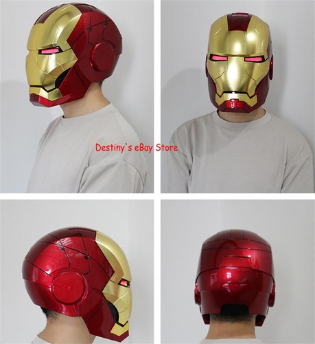 US NEW!AutoKing Gold Iron Man MK5 Helmet Wearable Voice Control Mask ...