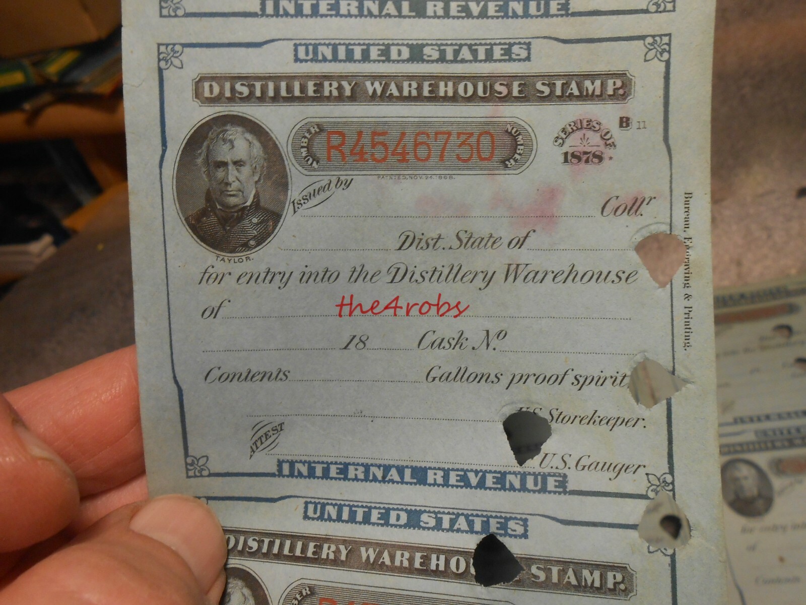 24 Vintage 1878 United States Internal Revenue Distillery Warehouse ...