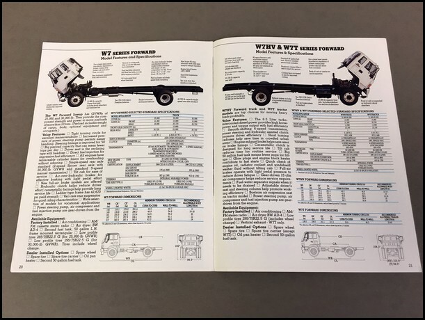 1992 GMC Truck W7 W7HV W4 W5 W6 Forward Van 20-page Brochure Catalog ...