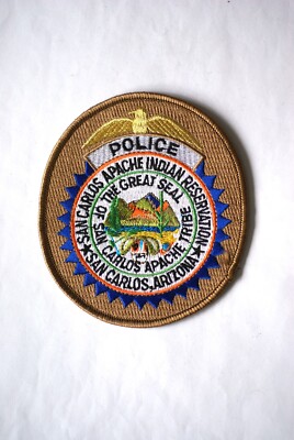 San Carlos Apache Indian Reservation Police patch, Arizona (brown ...