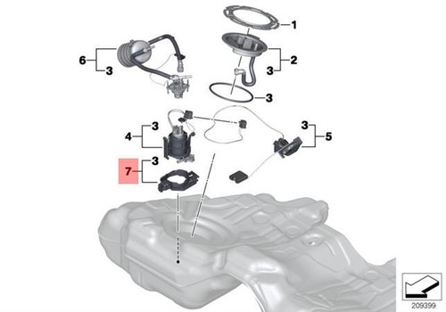 Genuine BMW F01 F02 F03 Rolls Royce Fuel Pump Cover Repair Kit OEM ...