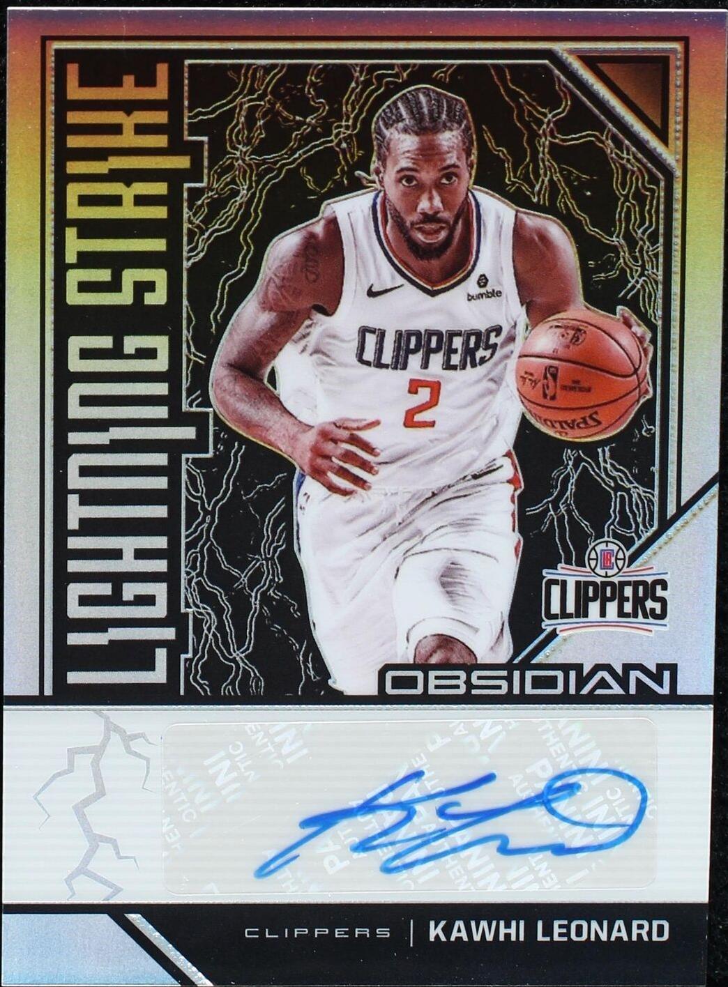 2019-20 Panini Obsidian - Lightning Strike Signatures Kawhi Leonard #LS ...