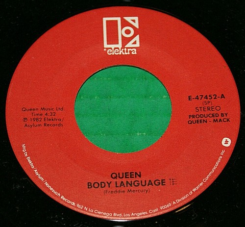 Queen Body Language 1st Edition 7" 45 RPM Single Record + Sleeve Vg/NM ...