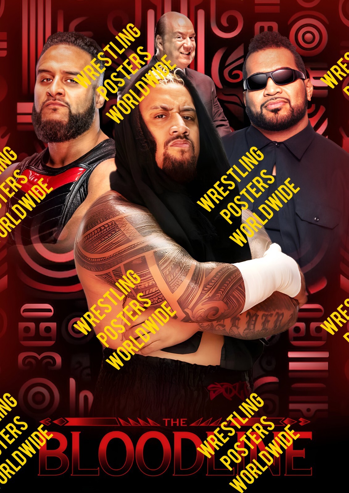 #646 WWE NEW BLOODLINE SIKOA TONGA LOA HEYMAN QUALITY A4 A3 A2 POSTER ...