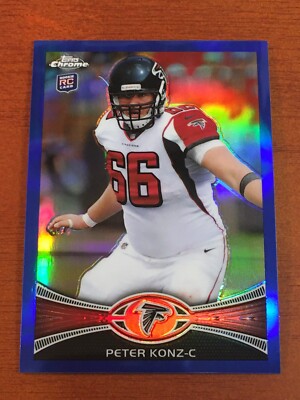 Peter Konz 2012 Topps Chrome Blue Refractor RC #96 /199 Atlanta Falcons ...
