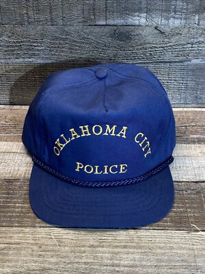 Vintage Oklahoma City Police Department StrapBack Hat Cap OCPD Blue | eBay
