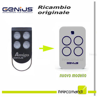 Telecomando radiocomando Genius Kilo4 sostituisce Amigo JA334 868 Mhz ...