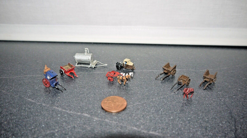 VINTAGE PREWAR LEAD FARM YARD TOYS. LEAD HORSE CART /ETC | eBay UK