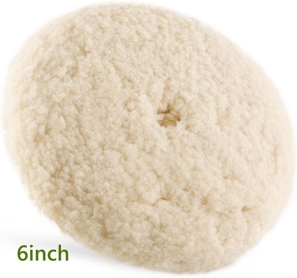 Double Side Wool Buffing Pad Natural Polishing Pad 5/8-11 Thread 2 ...