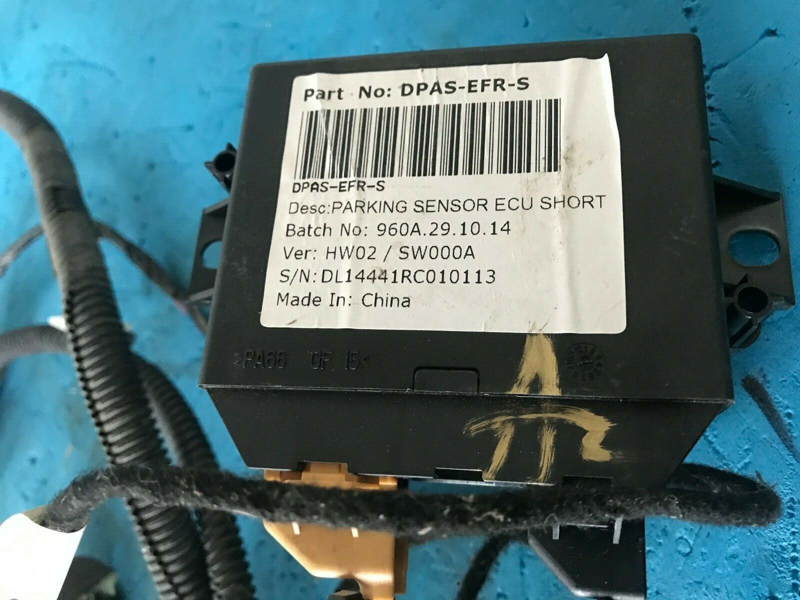 08/14-19 SUBARU OUTBACK REVERSE PARKING WIRING LOOM & PARKING SENSOR ...