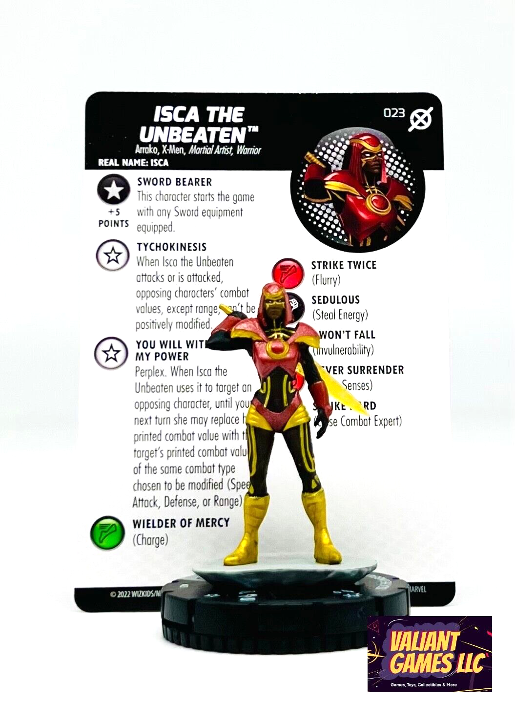 Marvel Heroclix Isca the Unbeaten #023 w/ Card X-Men X of Swords SLOP ...