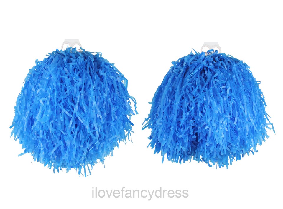 POM POMS PAIR OF LARGE 10" COLOURED CHEERLEADER SHAKERS USA SPORTS ...