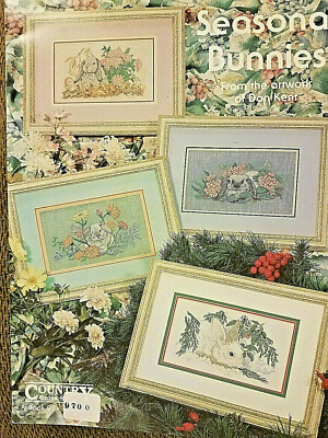 Country Cross-Stitch 097 SEASONAL BUNNIES 10pg pattern leaflet Don Kent ...