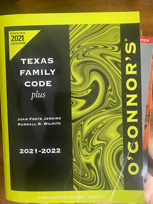 Texas Family Code Plus, 2021-2022 , Joan Foote Jenkins Paperback | eBay