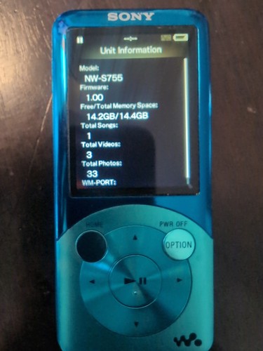 SONY NW-S755 Walkman Mp3 player 16GB Teal Blue | eBay