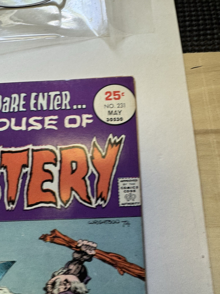 DC COMICS HOUSE OF MYSTERY#231 WRIGHTSON WEREWOLF COVER NICE F/VF GREAT ...