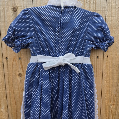 Vintage Sears Apron Ruffle Hem Blue/White Gingham Size 6 With Slip | eBay