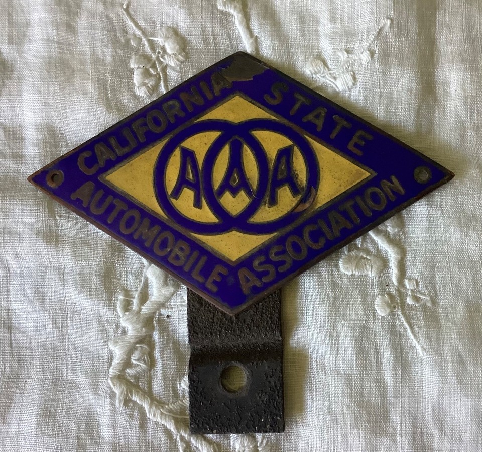 VINTAGE AAA CALIFORNIA STATE AUTOMOBILE ASSOCIATION LICENSE PLATE ...