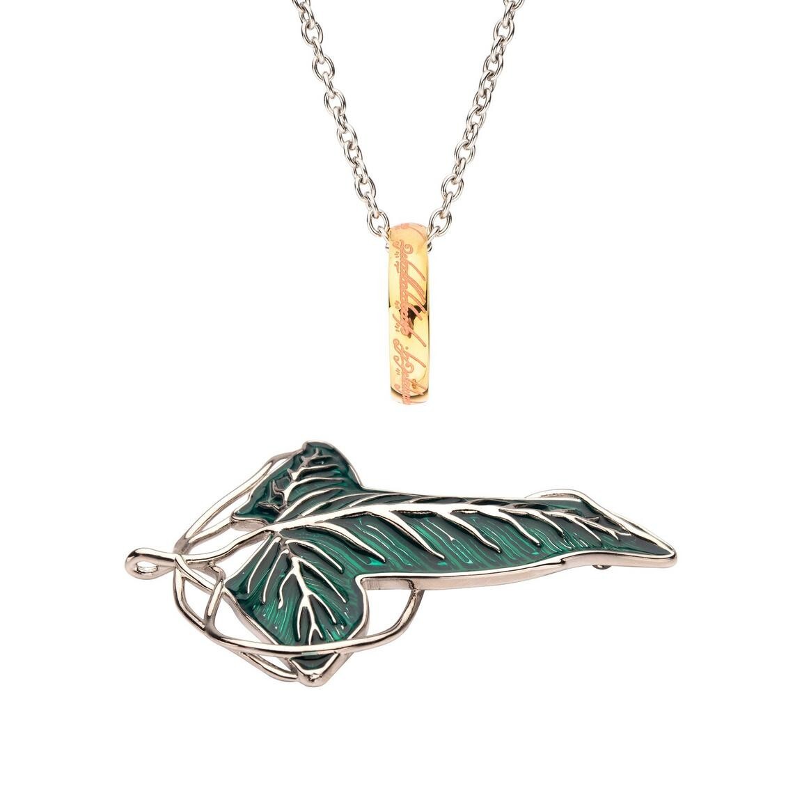 Lord of the Rings Frodo's Leaf Brooch and The One Ring Collectors Box ...