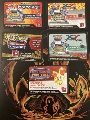 Pokémon TCG Code Card Lot 5 Vintage Plasma XY Flashfire Furious Fists ...