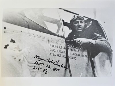 Robert Bob Barkey signed 8x10 glossy photo P-47Ace 325 FG WWII | eBay