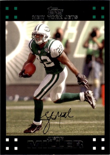 2007 TOPPS JUSTIN MILLER NEW YORK JETS #223 | eBay