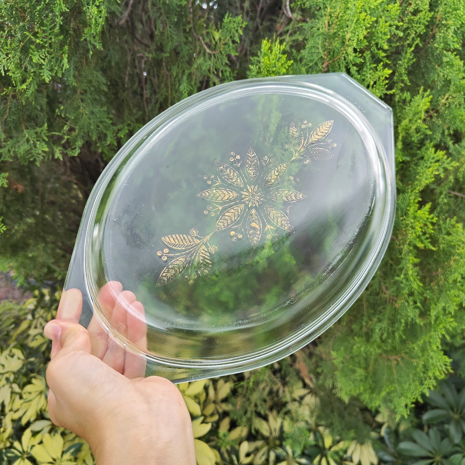 Vintage 1960s Pyrex Promotional Golden Poinsettias Casserole Dish 045 2 ...